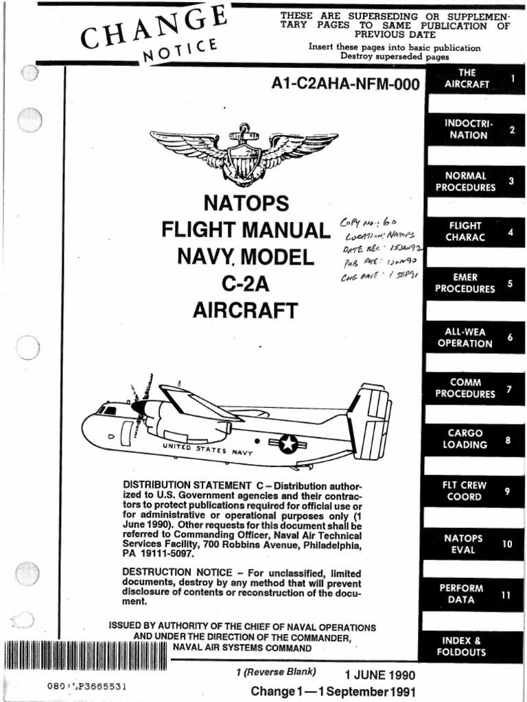 0003489-Grumman C-2a Greyhound Natops Flight Manual | PDF