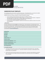 Knowledge Transfer Plan Template | PDF