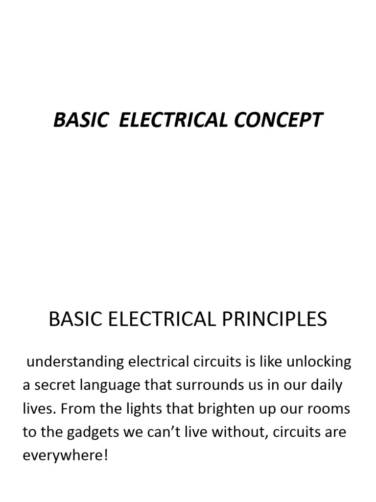 Basic Electrical Concept | PDF | Electronic Component | Electrical Network