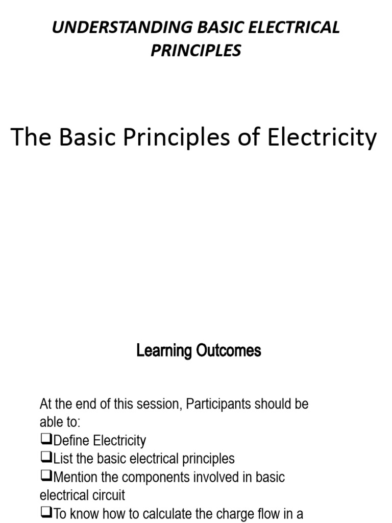 Electrical Basics for Beginners | PDF | Volt | Electric Current