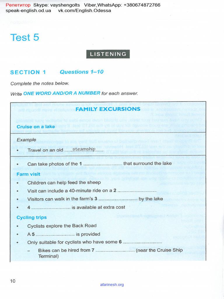 IELTS - General Test 5 | PDF