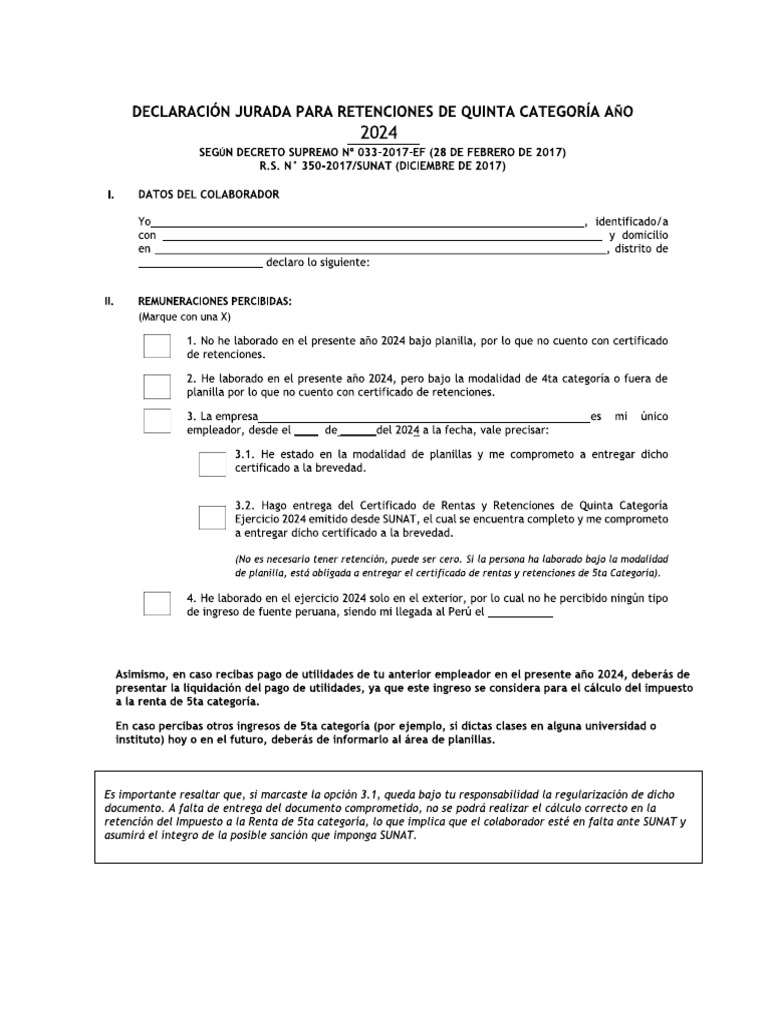 Formato 5 - Renta de Quinta | PDF