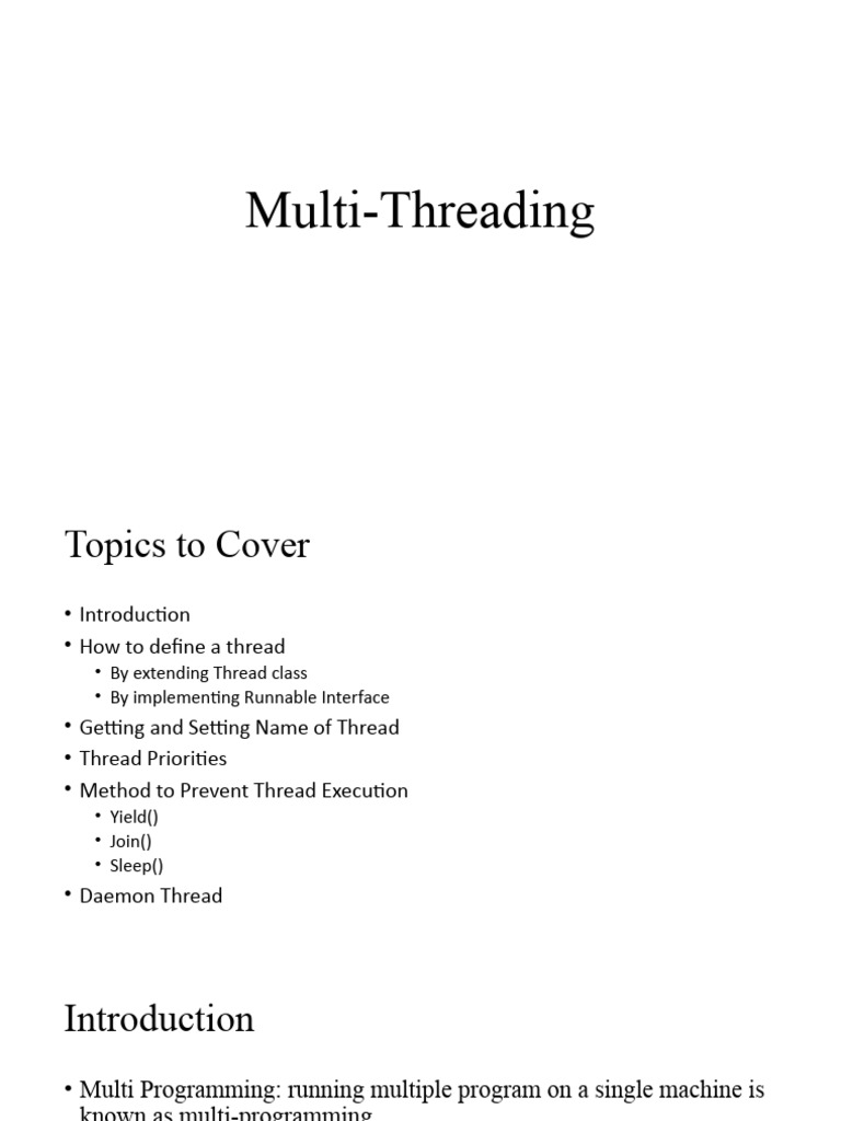 Multi Threading (Autosaved) | PDF | Method (Computer Programming ...