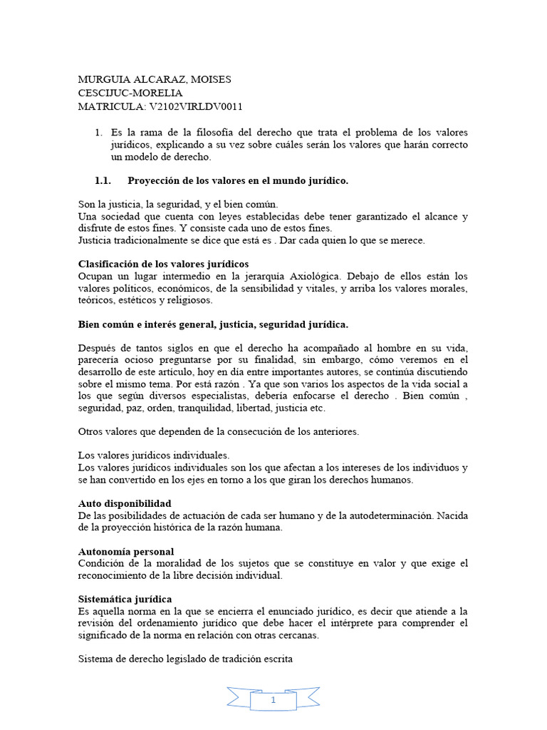 Tarea Ultima Filosofia Del Derecho | PDF | Ley común | Ciencias Políticas