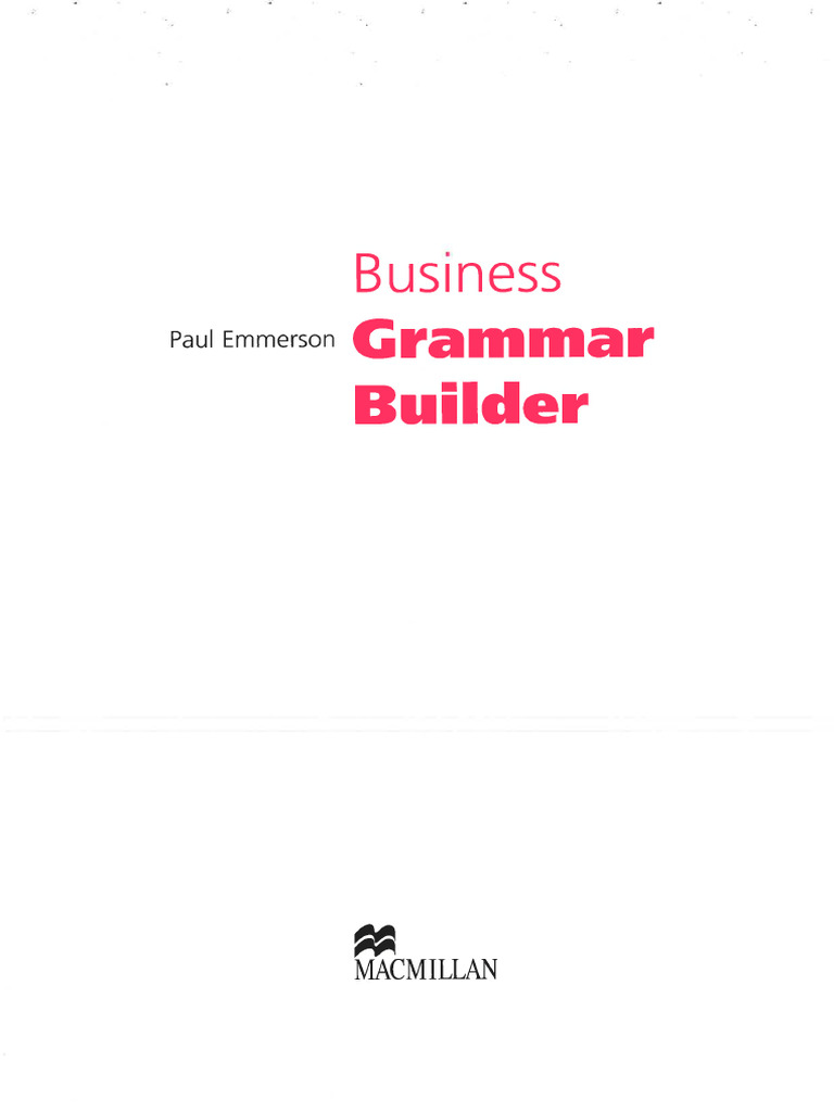 Business Grammar Builder | PDF