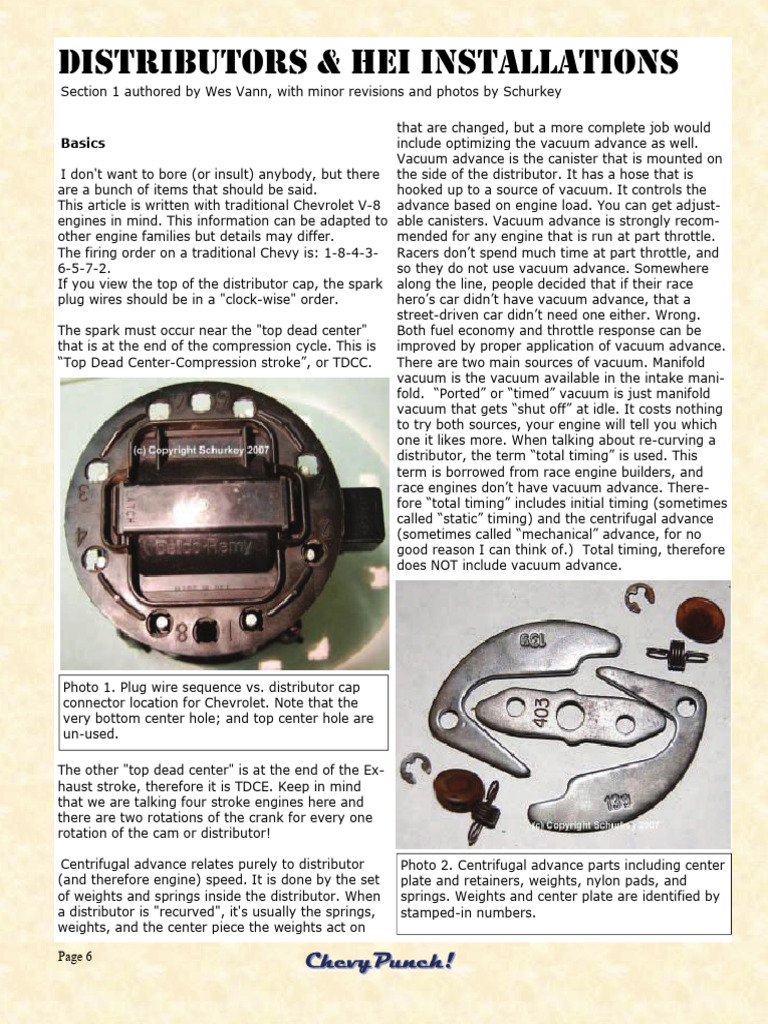 HEI Distributors | PDF | Distributor | Ignition System