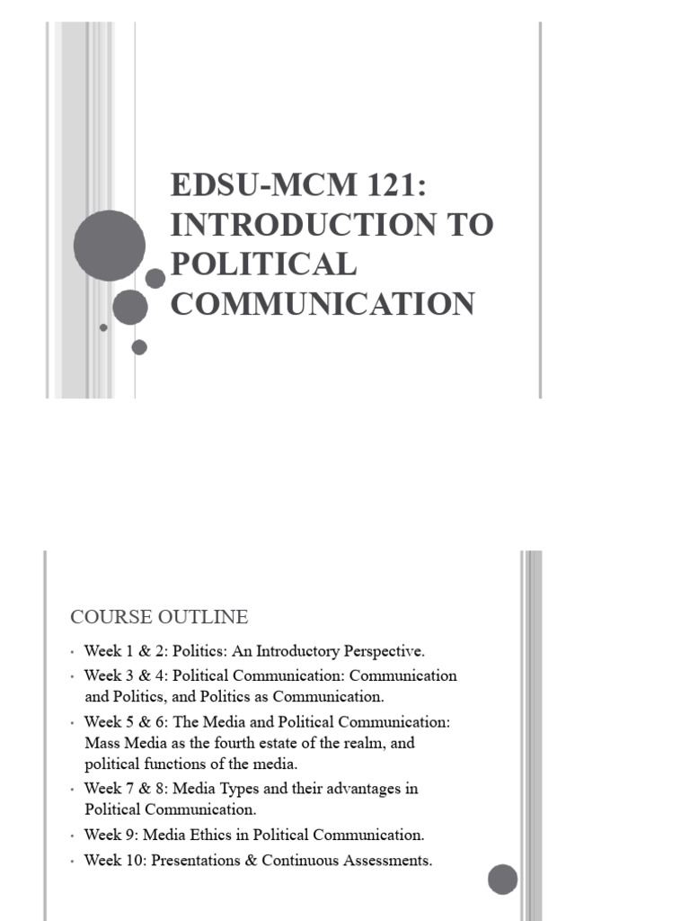 Introduction to Political Communication | PDF | Mass Media | Communication