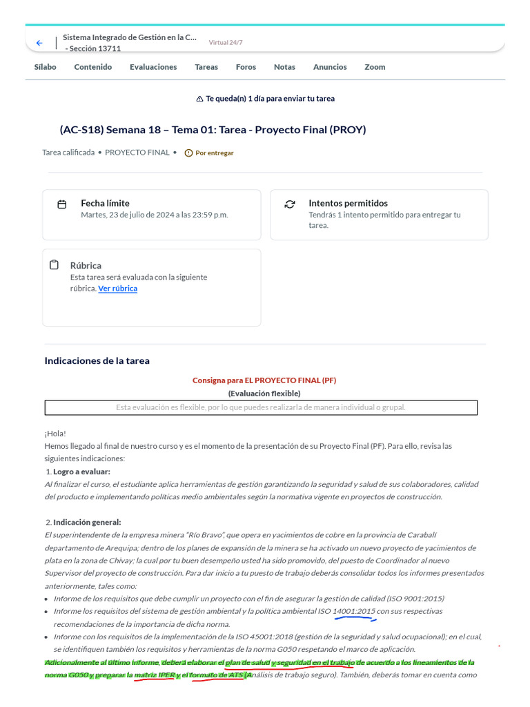 UTP+class - Tareas | PDF | Sistema de manejo de calidad