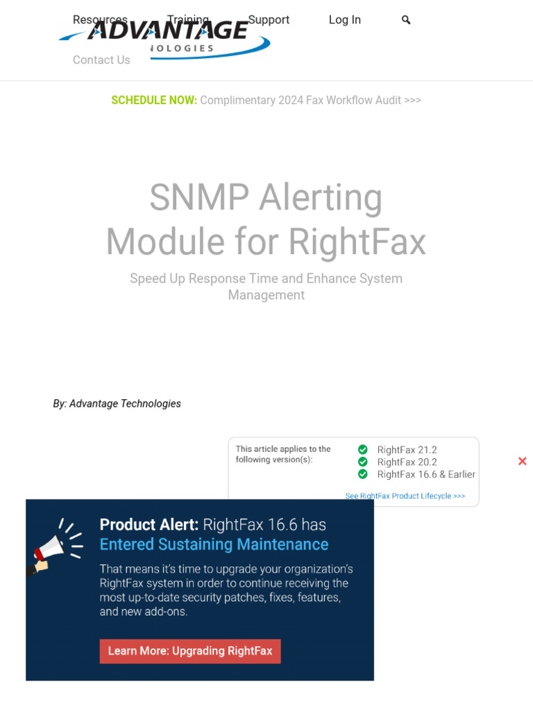 SNMP Alerting Module For RightFax - RightFax Resource Center | PDF ...