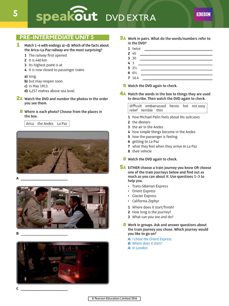 Speakout DVD Extra Pre-Intermediate Unit 05 | PDF | Rail Transport