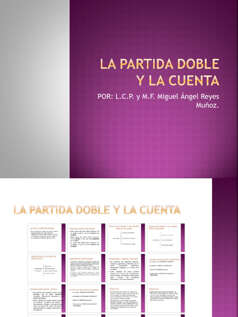 La Partida Doble y La Cuenta | PDF | Contabilidad | Economía Financiera