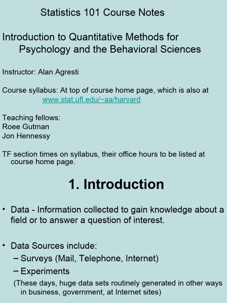 Introduction | PDF | Statistics | Sampling (Statistics)