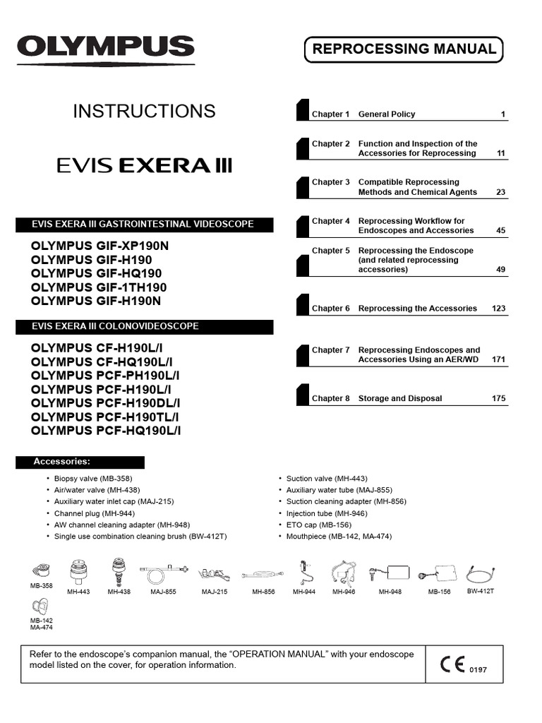 Olympus 190 Series Reprocessing Manual | PDF | Sterilization ...