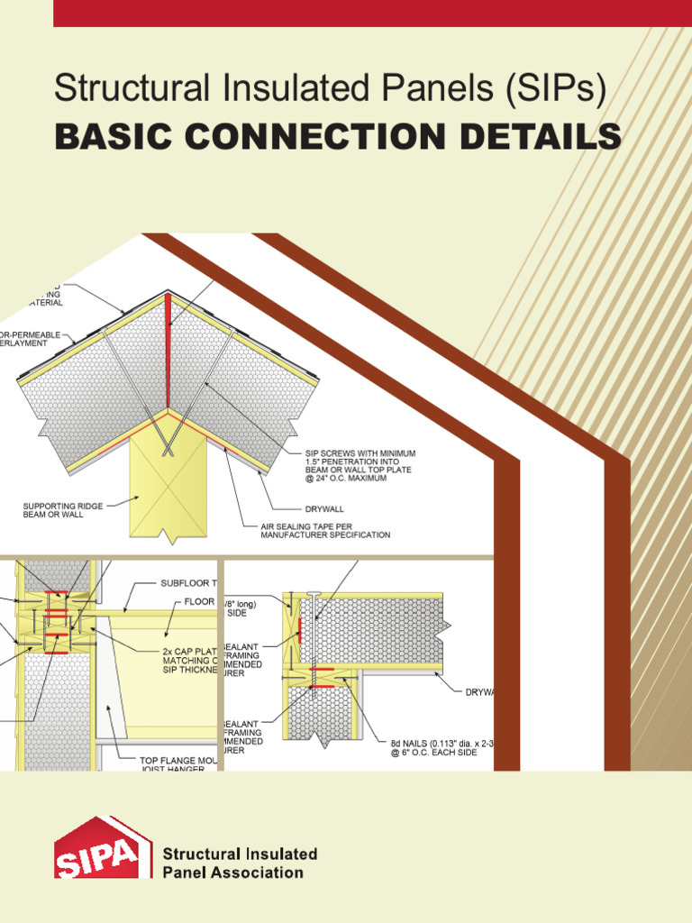 SIPs Basic Connection Details BCD2 | PDF | Framing (Construction) | Drywall