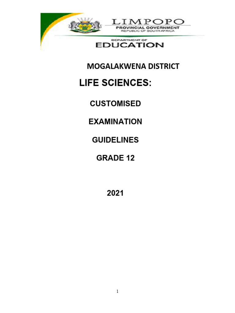 Customised Exam Guidelines Pdf Rna Dna