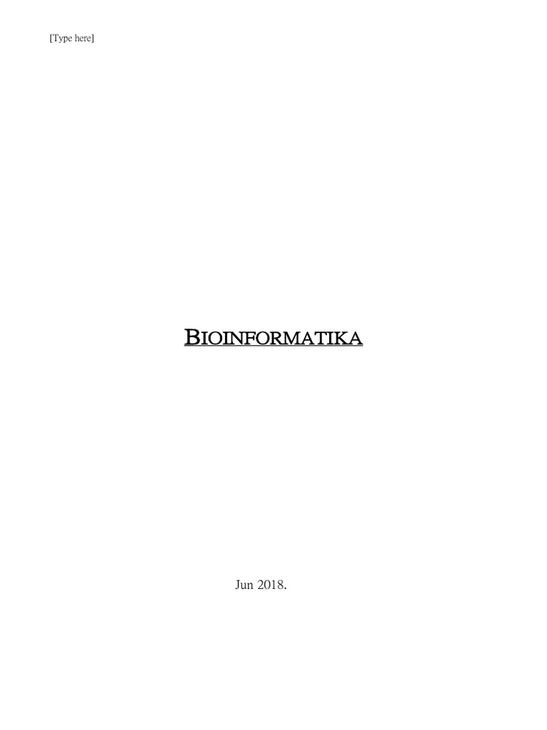 Bioinformatika Skripta 2022 - 1675960801 | PDF