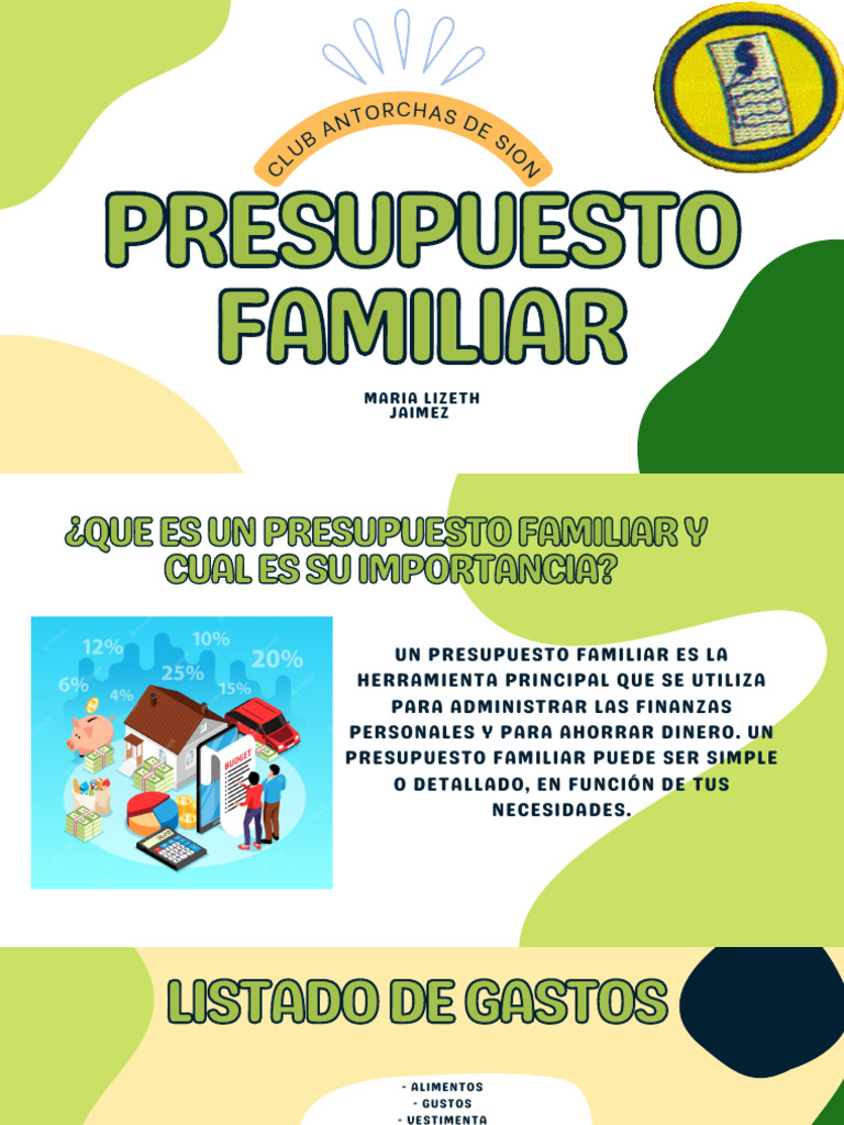 Esp, Presupuesto Familiar | PDF | Interés | Economias