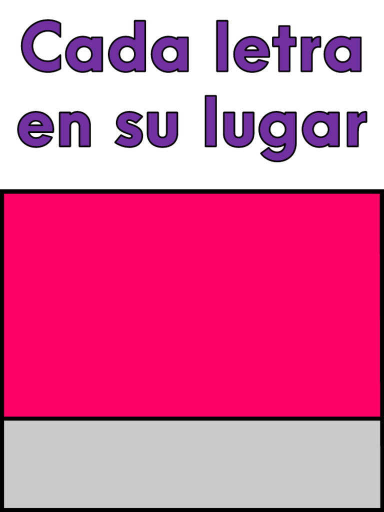 Cada Letra en Su Lugar | PDF