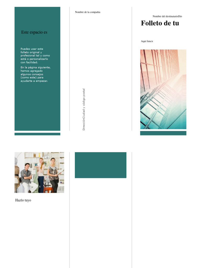 Ejemplo de tríptico personalizable | PDF | Microsoft Word | Software