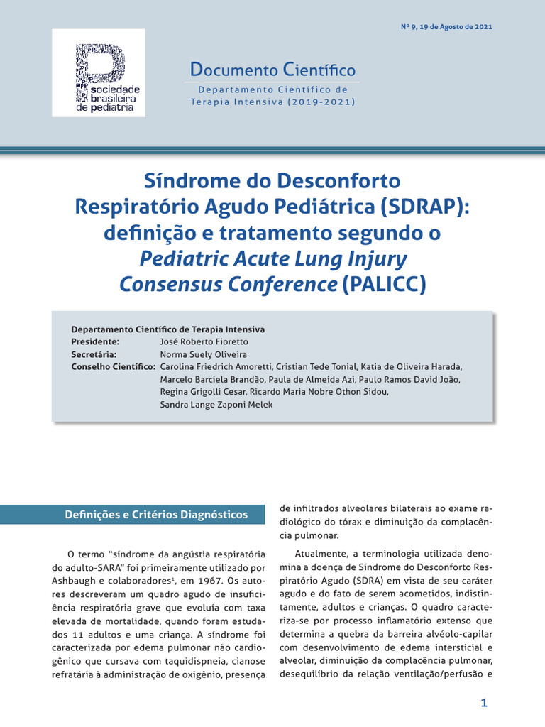 Síndrome Desconforto Respiratório Agudo | PDF | Remédio ...