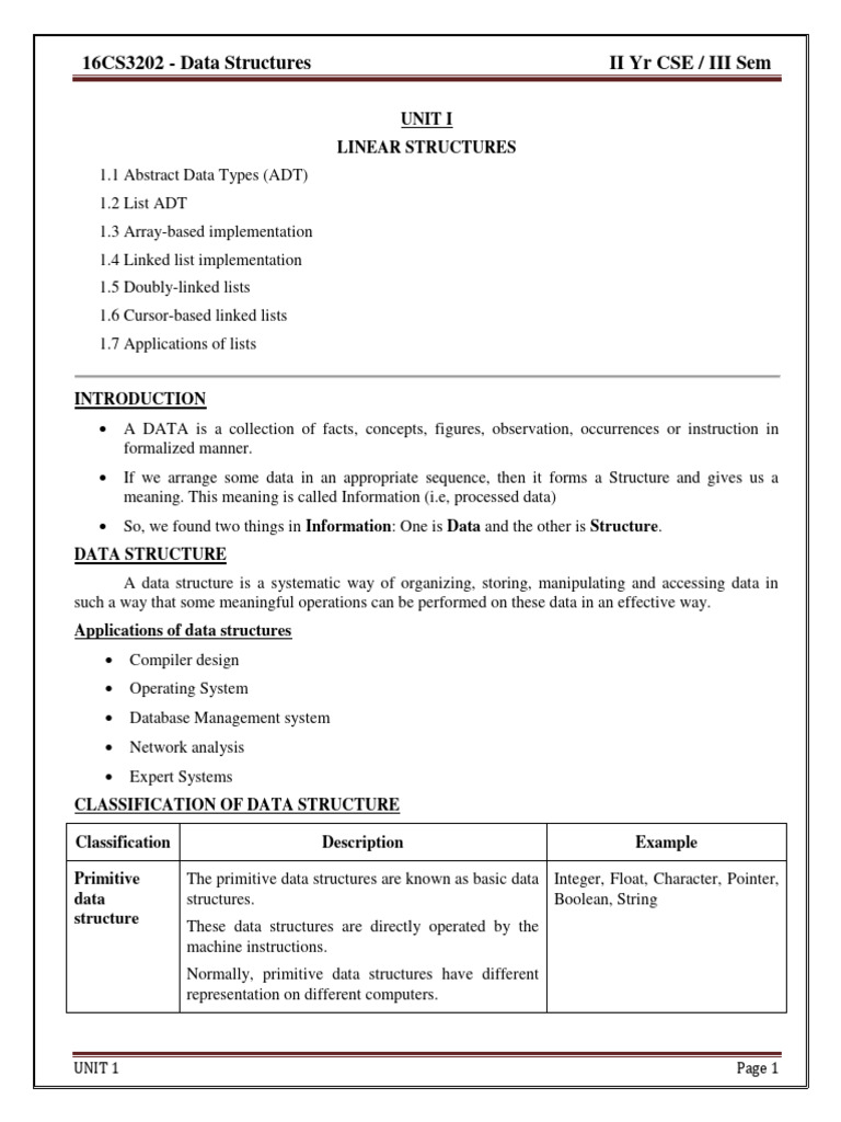 Material | PDF | Data Structure | Data Type