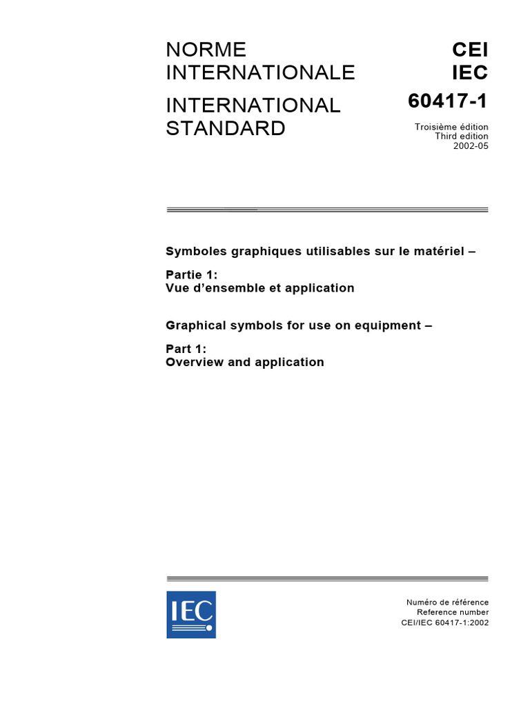 IEC 60417-1 2002 | PDF | International Organization For Standardization