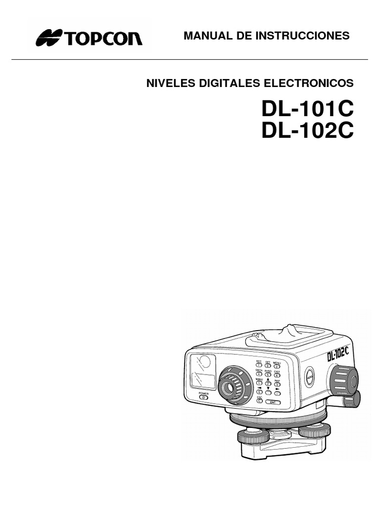 Manual Topcon DL-101 DL-102 | PDF | Tornillo | Medición