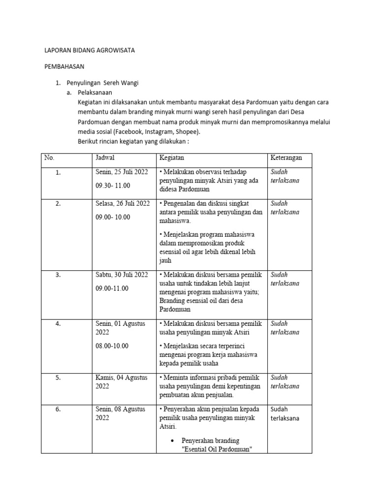 LAPORAN BIDANG-WPS Office | PDF