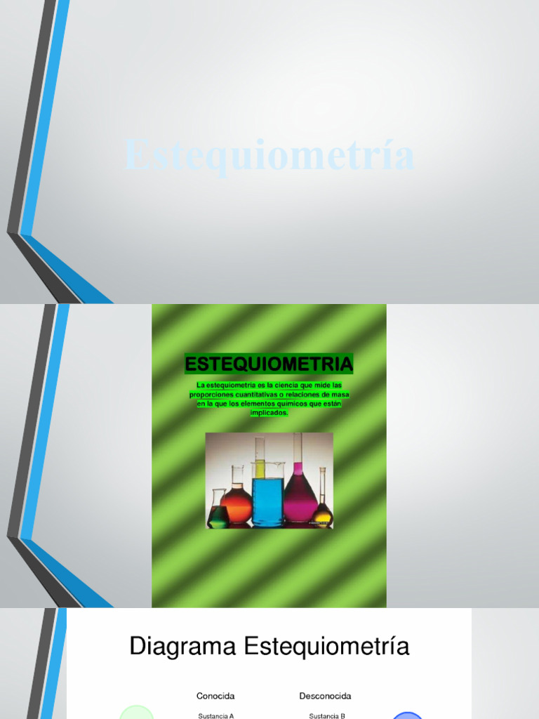 Estequiometría | PDF | Cantidades fisicas | Fenómenos científicos