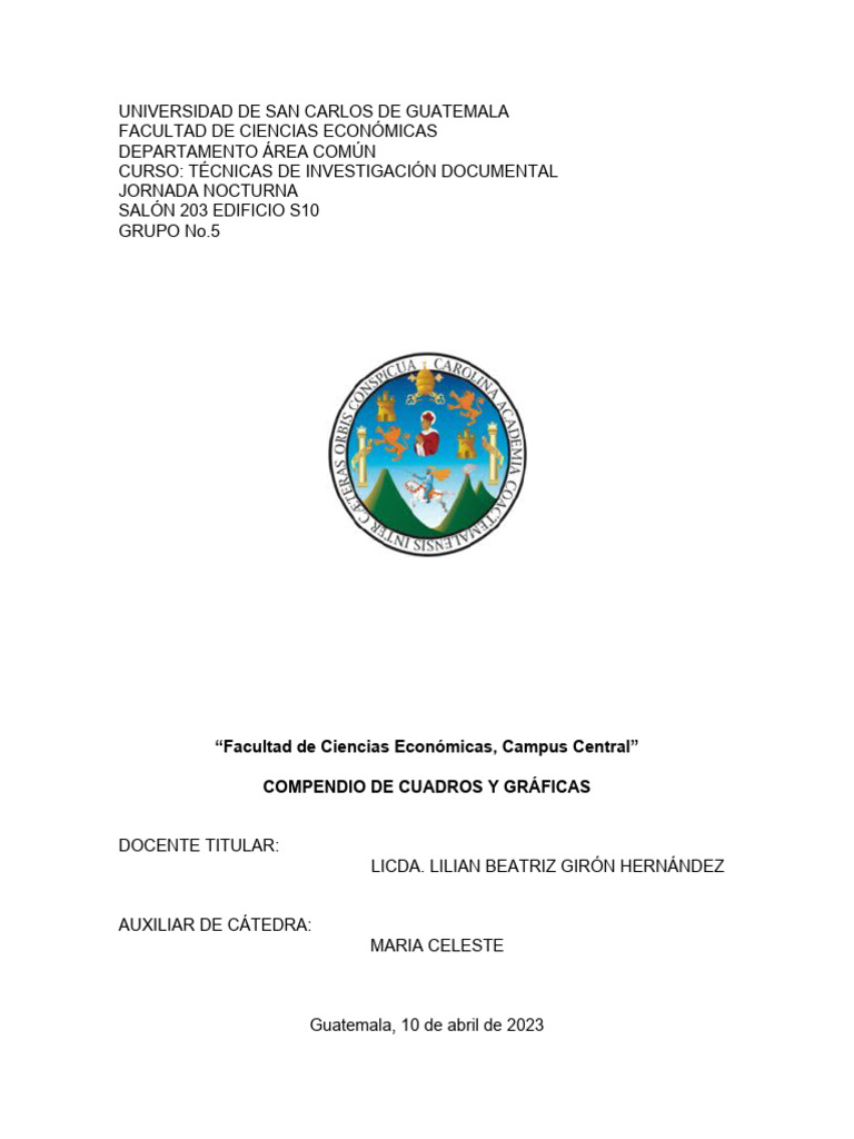 Compendio de Cuadros y Gráficas | PDF | Guatemala | Ingeniero civil