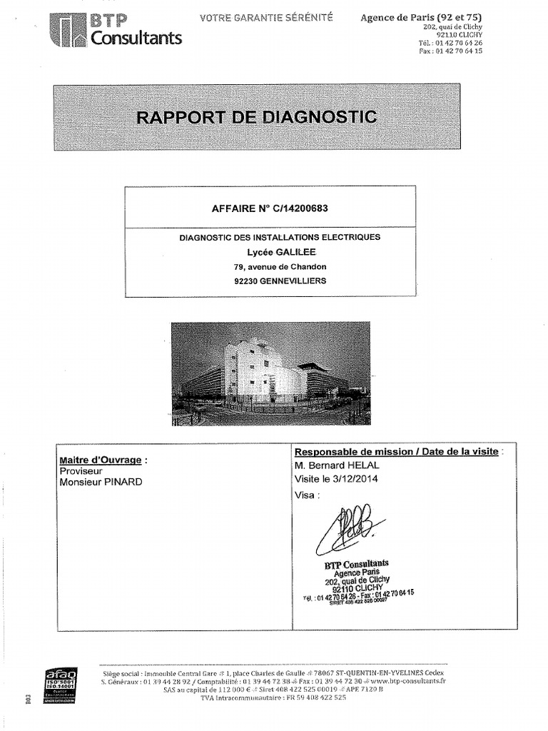 Rapport Diagnostic | PDF