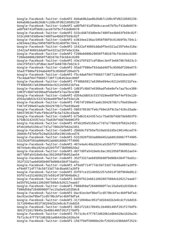 Social Media API Codes Compilation | PDF | Computers | Technology & Engineering