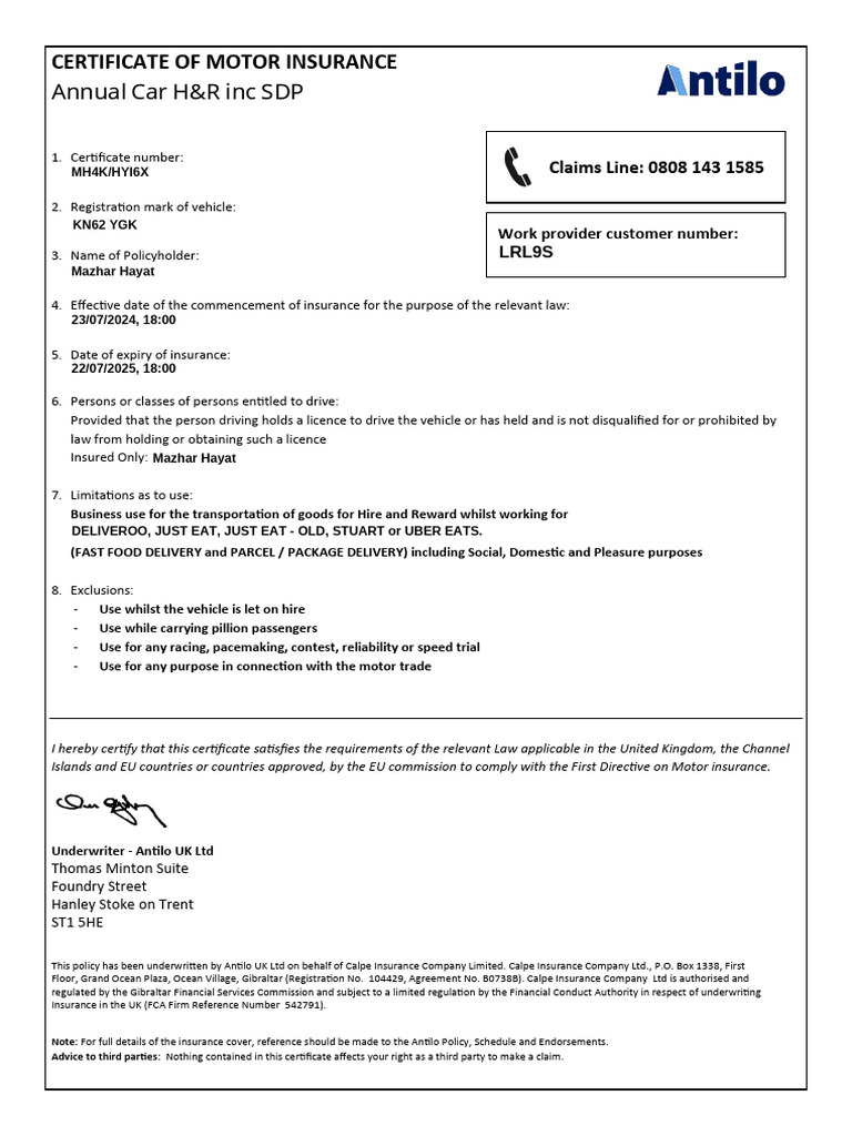 Antilo Insru | PDF | Insurance | Vehicle Insurance