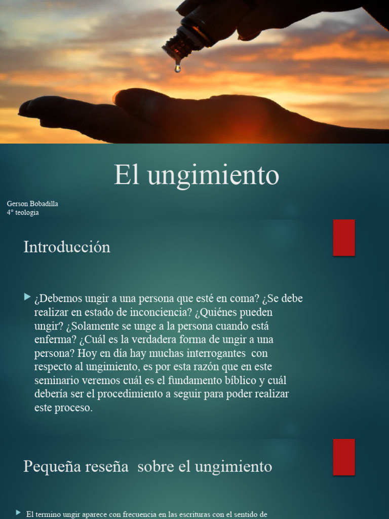 El Ungimiento | PDF | La unción | Oración