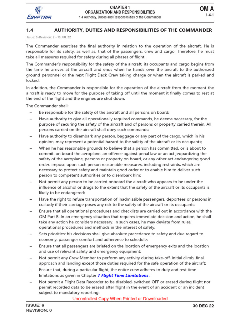 Handling, Notifying and Reporting Occurrences Authority, Duties and ...