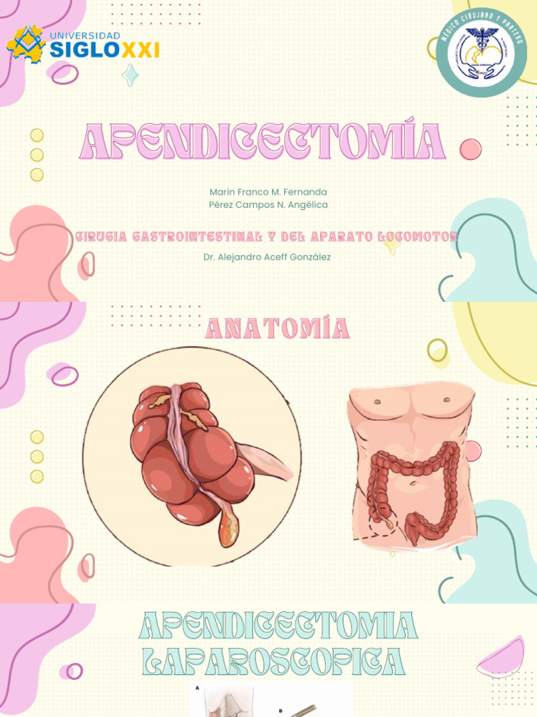 Guía Completa de Apendicectomía Quirúrgica | PDF | Cirugía | Medicina ...