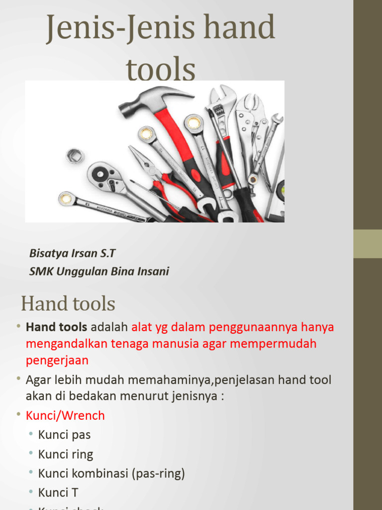 Jenis-Jenis Hand Tools dan Fungsinya | PDF