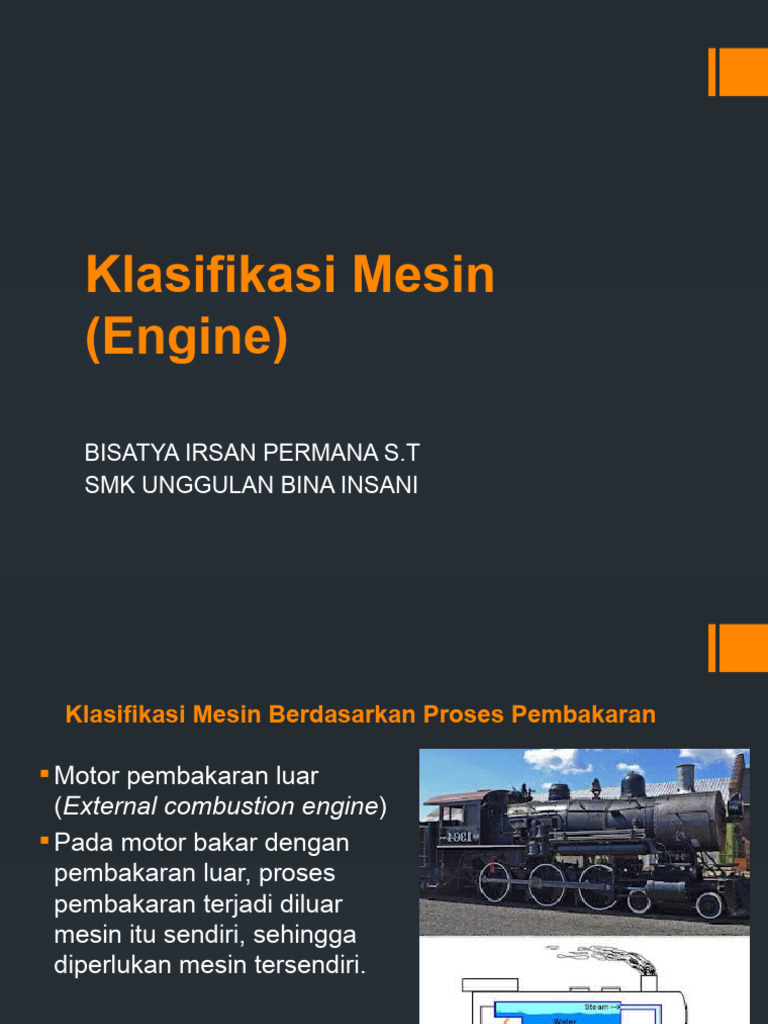 Klasifikasi Mesin Berdasarkan Tipe Engine | PDF | Teknologi & Rekayasa