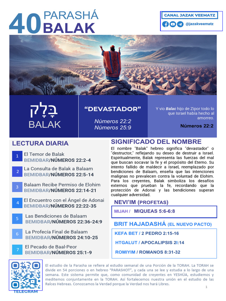 40 Parashat Balak 2023-2024-1 | PDF | Satán | Mesías