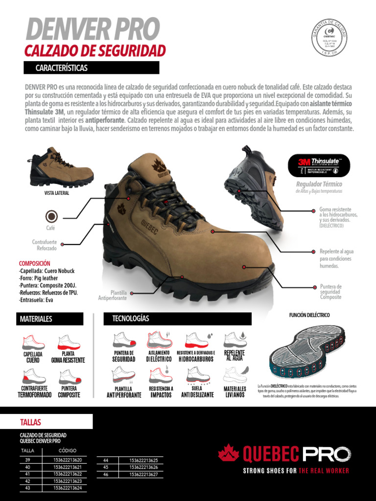 Quebec PRO - Ficha Comercial - Denverpro | PDF | Caucho natural ...
