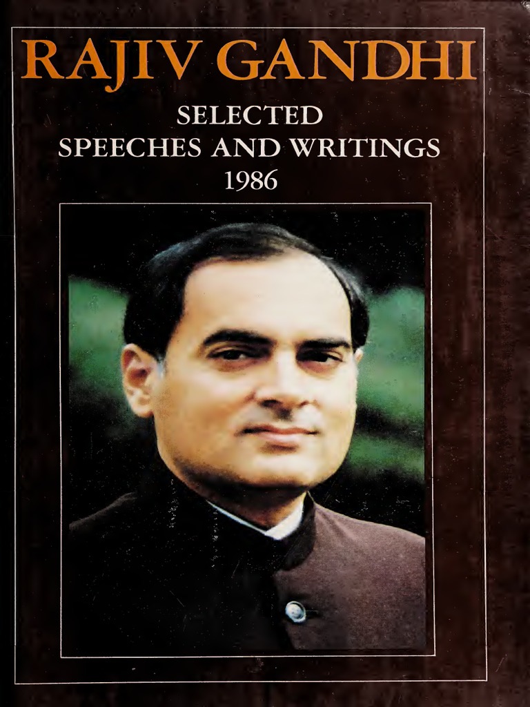 Rajiv Gandhi Selected Speeches and Writings, Vol. 2 (1989) | PDF | Government | Peace