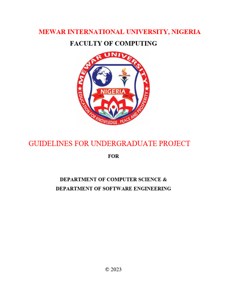 Undergraduate Project Guidline-1 | PDF | Computing