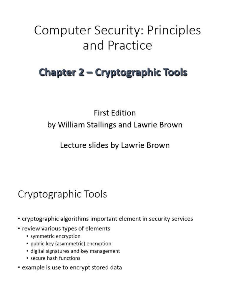 CH 02 | PDF | Cryptography | Public Key Cryptography