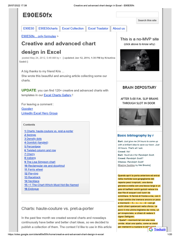 Creative and Advanced Chart Design in Excel - E90E50fx | PDF ...