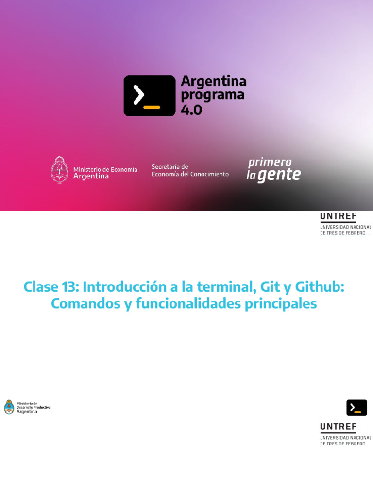 Clase 13 - Introducción A La Terminal, Git y Github: Comandos y Funcionalidades Principales ...