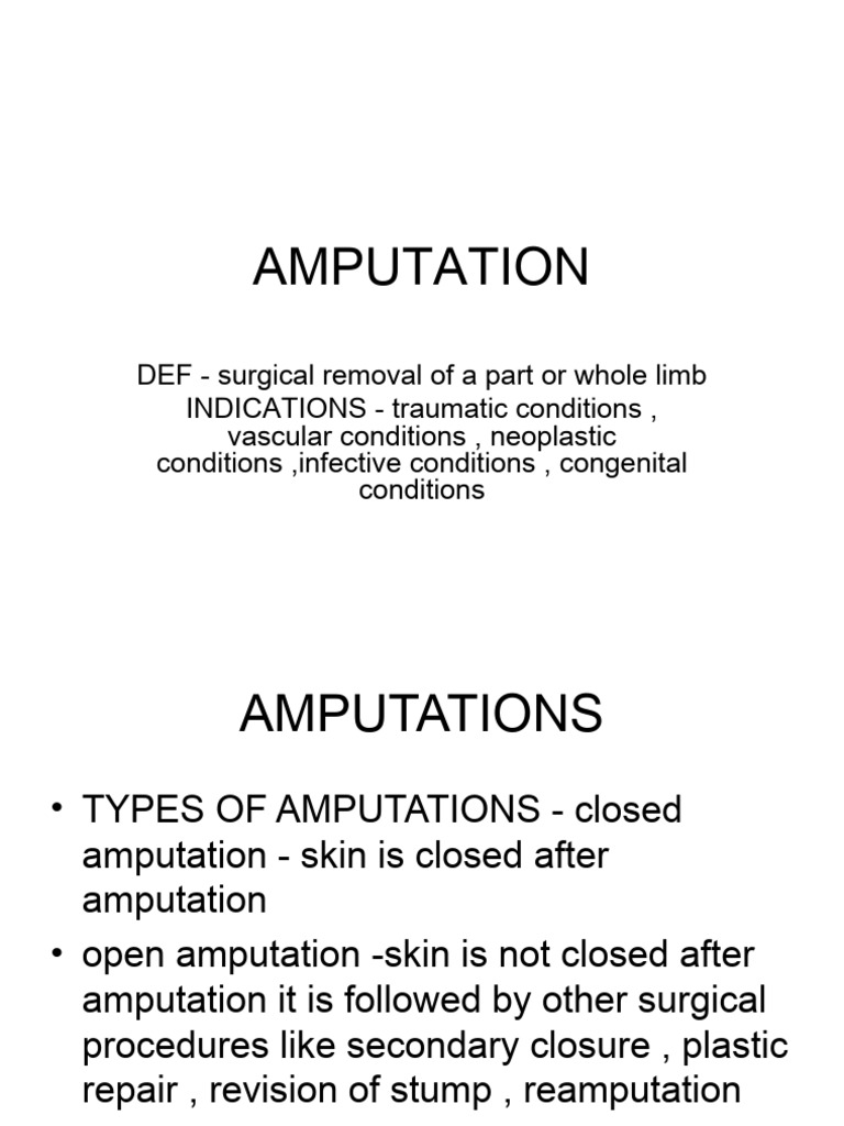 Amputations New | PDF | Amputation | Prosthesis