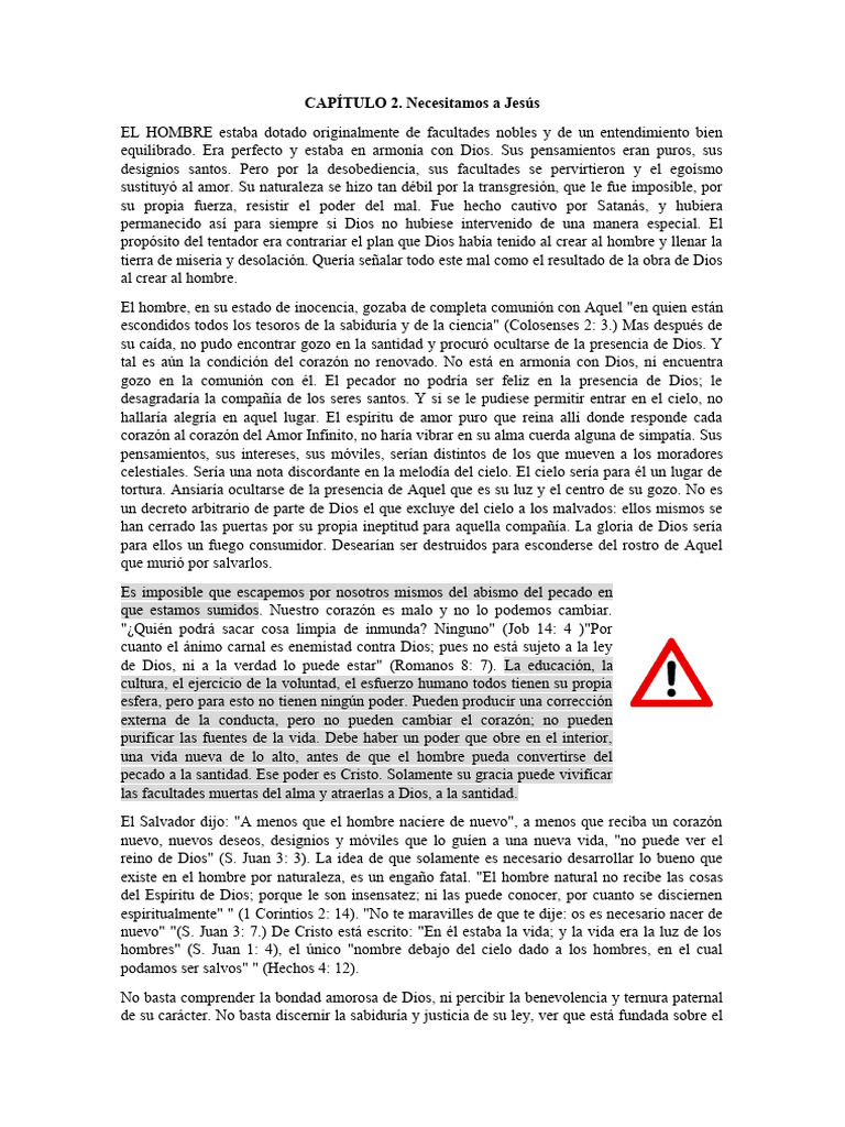 Necesitamos A Jesús - Libro | PDF | Cristo (título) | Pecado