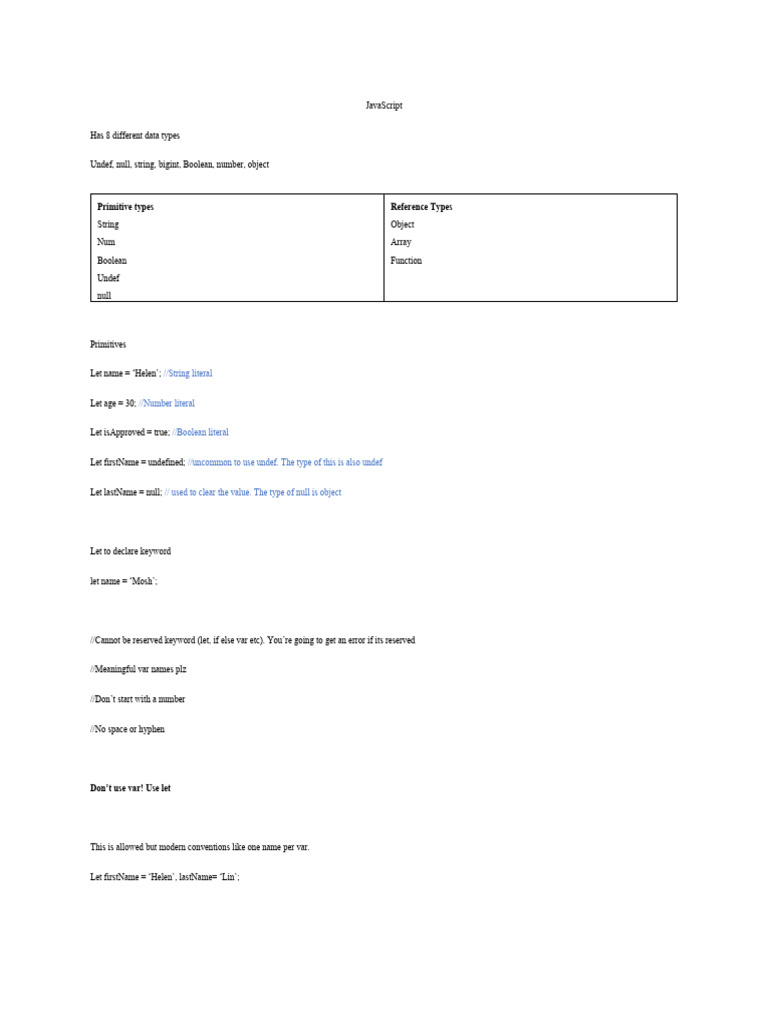 Javascript Notes Pdf Scope Computer Science Variable Computer Science 