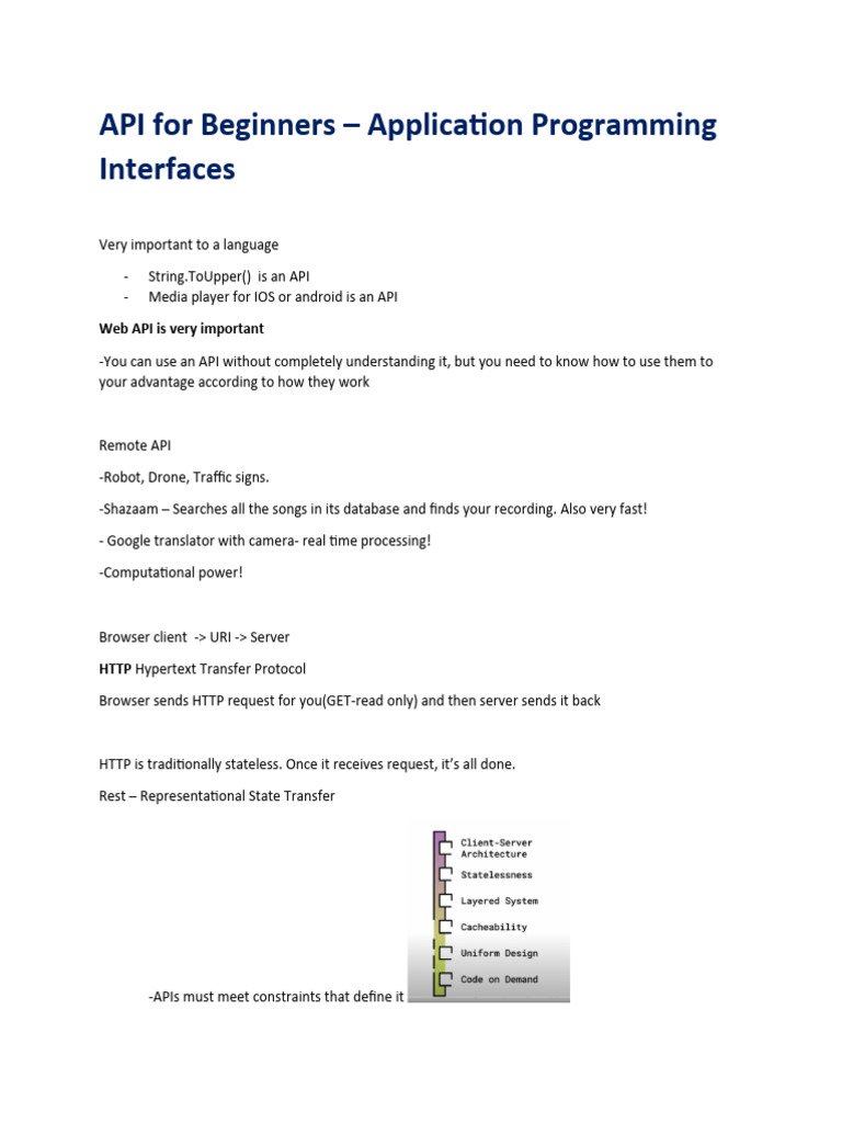 API For Beginners | PDF