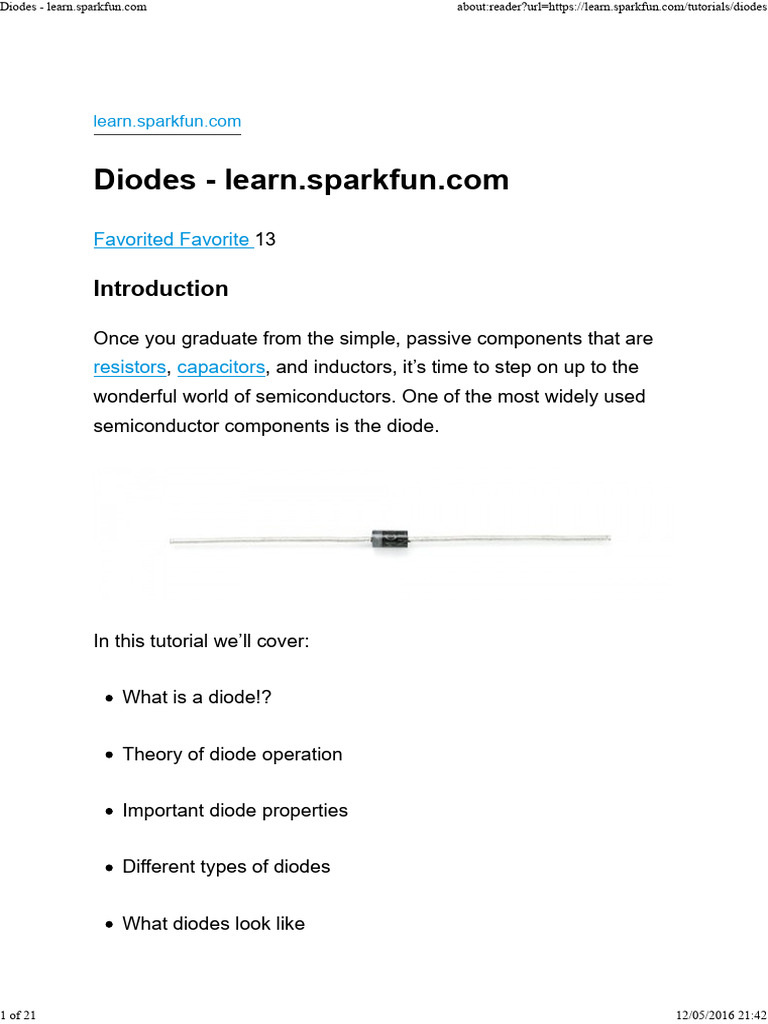 Diodes | PDF | Diode | Electrical Network